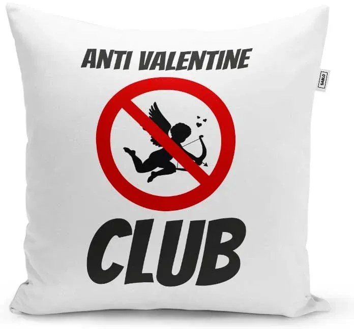 Sablio Polštář Anti Valentine Club: 40x40 cm