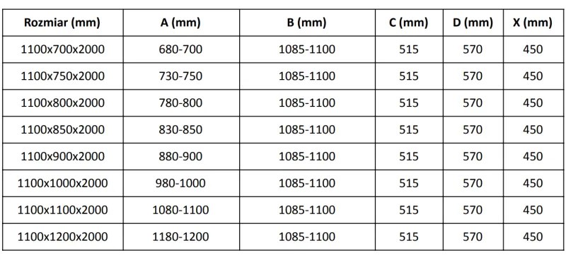 Mexen Velar, sprchový kout s posuvnými dveřmi 110(dveře) x 75(stěna) cm, 8mm čiré sklo, černá matná, 871-110-075-01-70