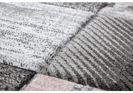 koberec ALTER Siena, Čtverce, Mříž, šedý velikost 160x220 cm | krásné koberce cz