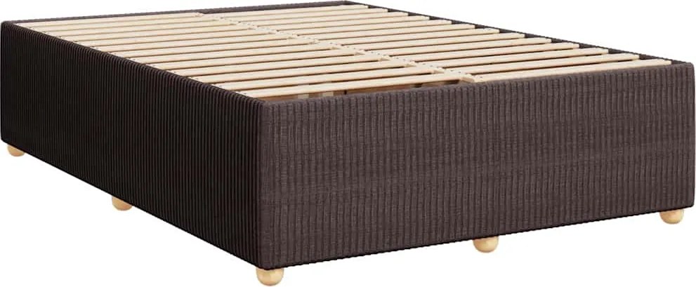Rám postele bez matrace tmavě hnědý 140 x 190 cm textil 3284938