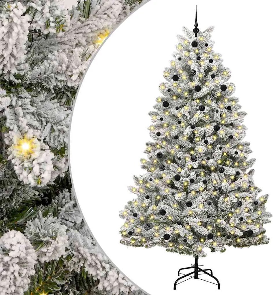 Umělý vánoční stromeček 240 cm 300 LED Teplá bílá PVC a ocel 3395767