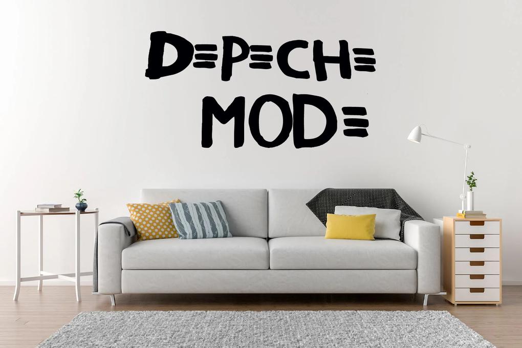 Lepy.cz Samolepka na zeď Depeche Mode Velikost (šířka x výška): 30x15cm, Barevná varianta: Světle oranžová