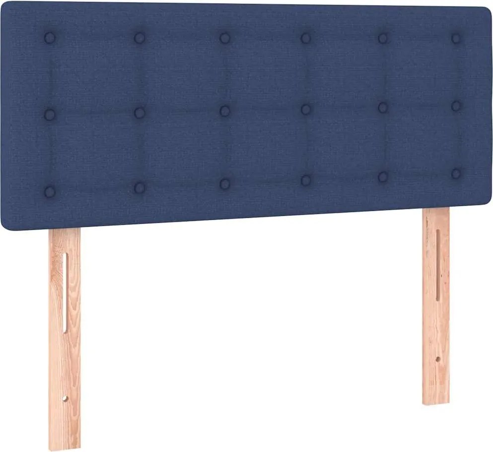 Box spring postel s matrací modrá 80x200 cm textil 3127083
