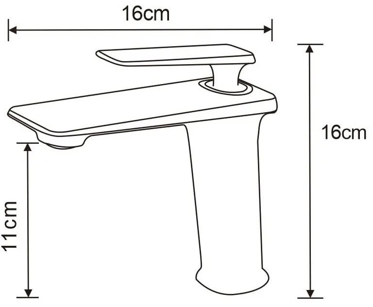 Mexen Purus umyvadlová baterie, bílá-zlatá, 745800-25
