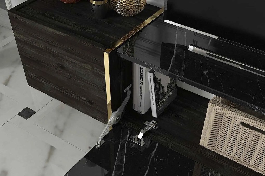 Designová TV sestava Sakeena černá