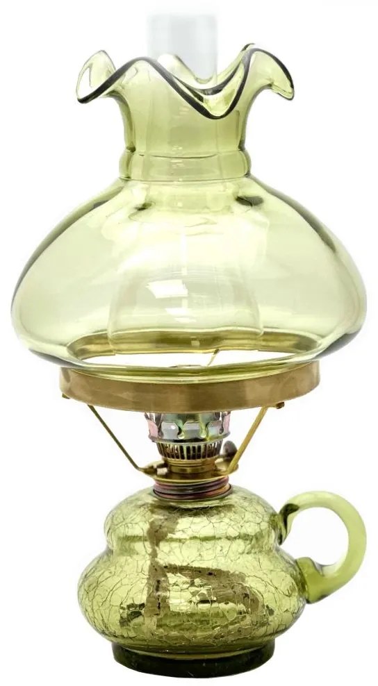 Floriánova huť Petrolejová lampa ANNA 33 cm lesní zelená FL0022