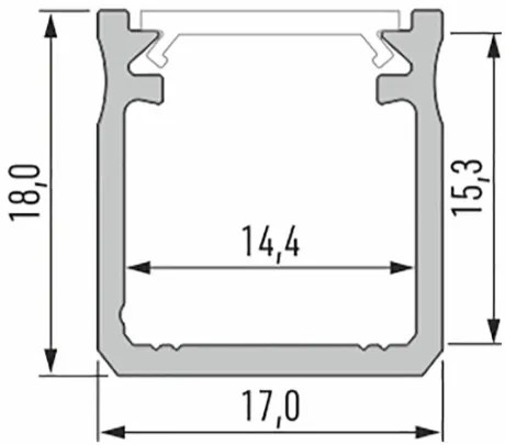 Led-Labs LED profil LUMINES typ Y černý elox 1m