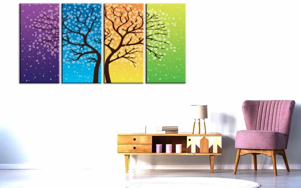 Malvis ® Obraz strom roční období IV Velikost: 160x80 cm