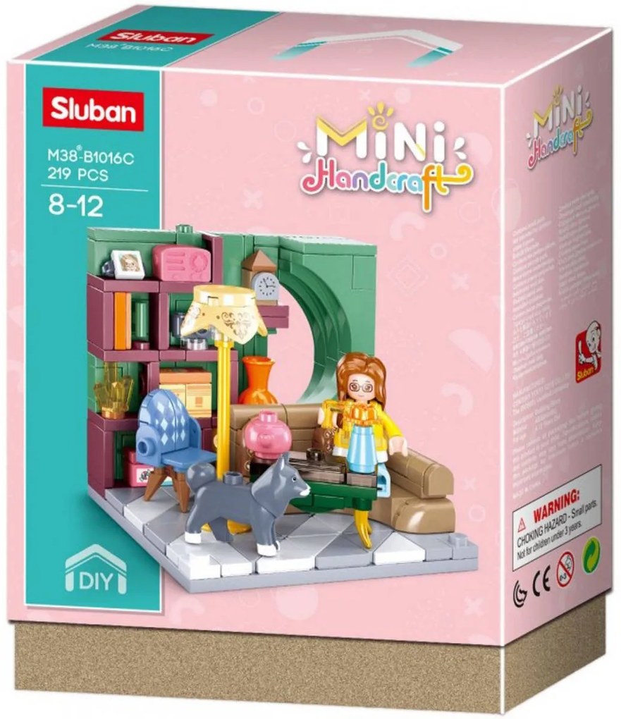 SLUBAN Mini Handcraft Obývák 219 dílků + 1 figurka STAVEBNICE b1016c