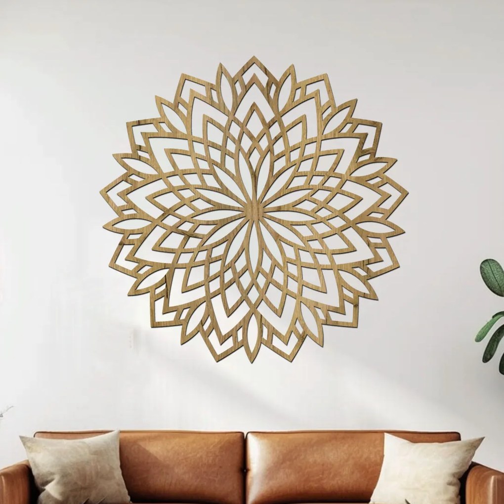 dřevo života Mandala DOBRÉ NÁLADY Zvolte rozměr (cm): 40x40, Zvolte barvu dekoru: Dub zlatý
