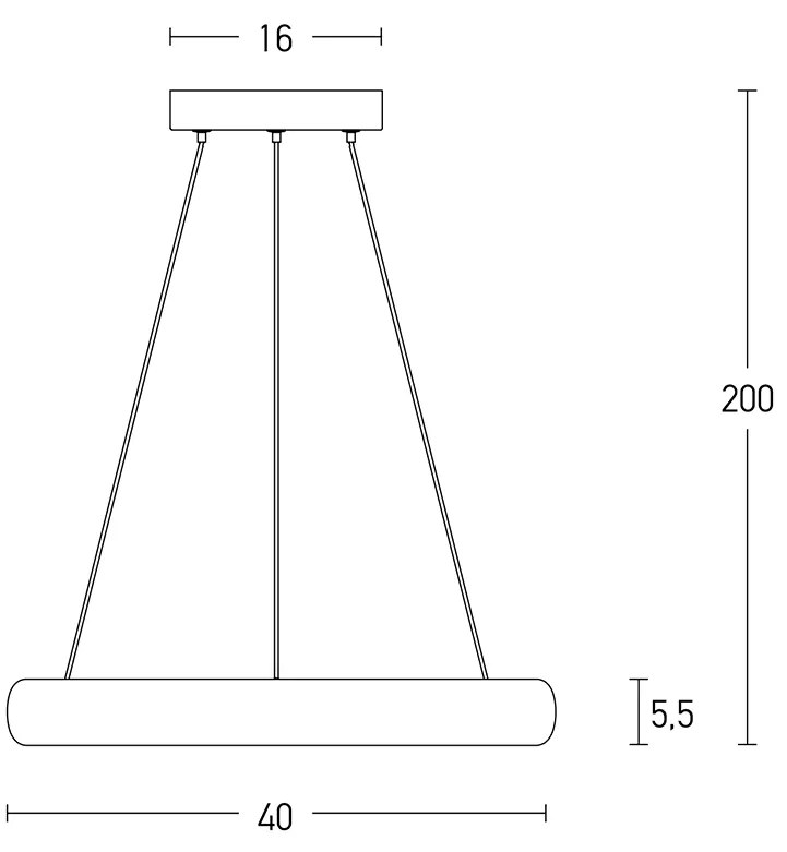 Zambelis 2045 závěsné LED stmívatelné svítidlo bílé, 30W, 3000K, ø40cm