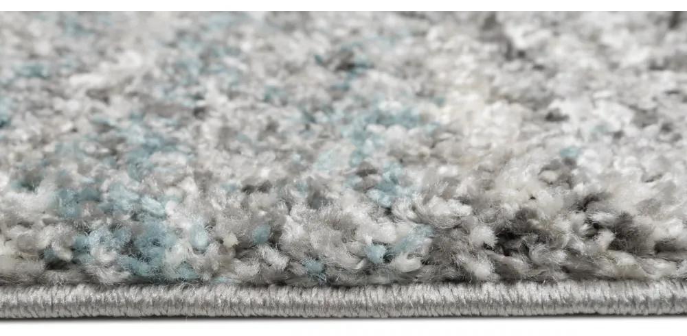 Kusový koberec shaggy Piska šedý atyp 80x300cm