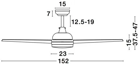 Stropní ventilátor Flow 15.2 bílé s dálkovým ovládáním