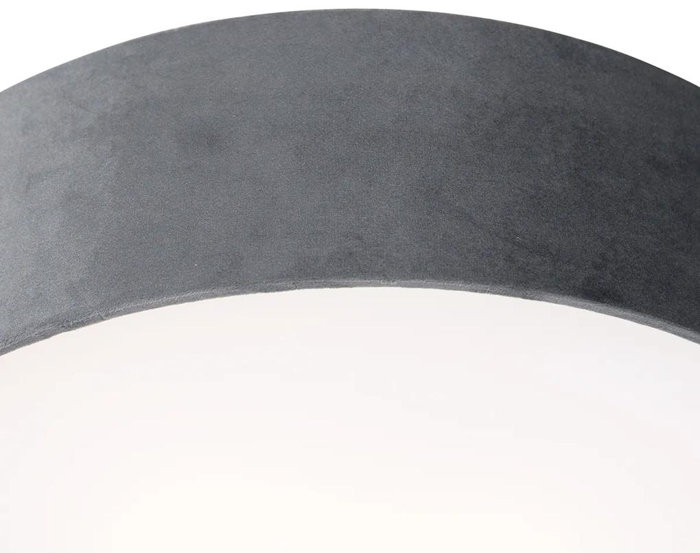 Moderní stropní svítidlo šedé 40 cm se zlatým vnitřkem - Buben