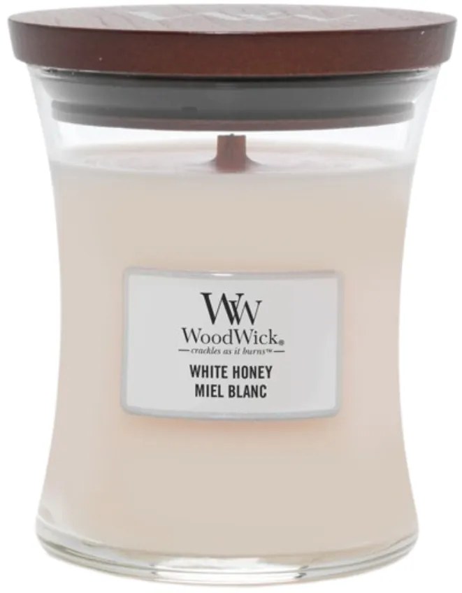 OnaDnes -20% Střední vonná svíčka WoodWick, White Honey
