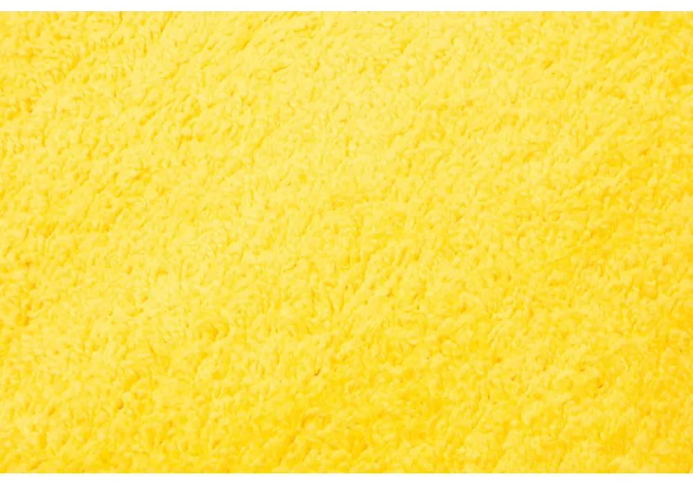 Kusový koberec shaggy Parba žlutý atyp 60x200cm