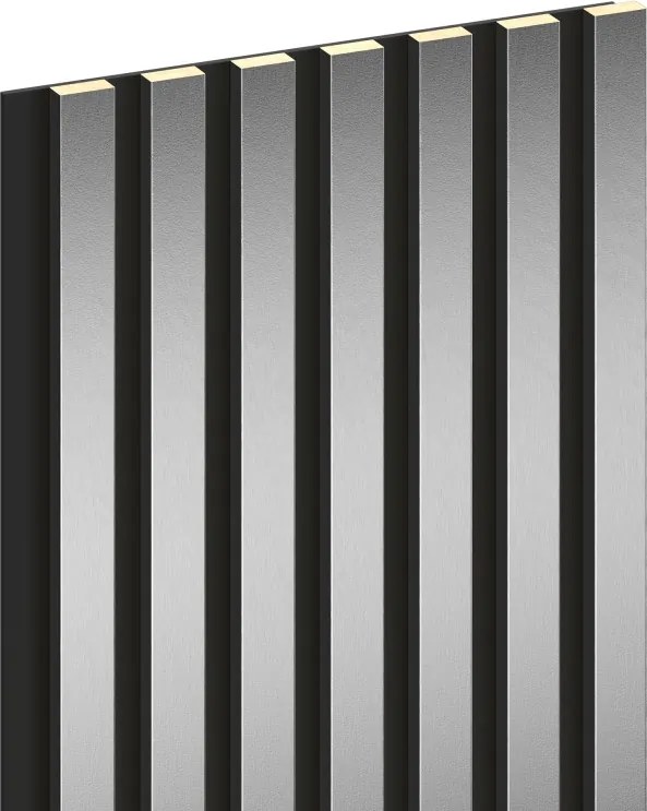 Mexen Lam-B nástěnné lamely 275 x 31,5 cm, deska HDF 4 mm, Stříbrný - S100-275317-2812-056