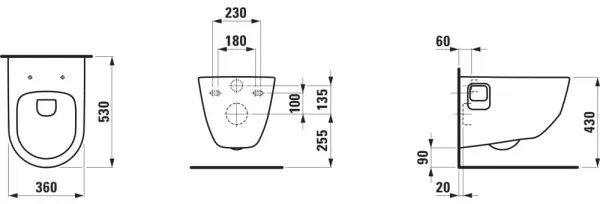 LAUFEN H8209640000001 - Závěsné WC PRO keramika/bílá