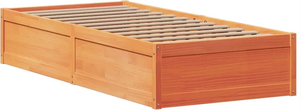 Postel bez matrace voskově hnědá 75 x 190 cm masivní borovice 3323520