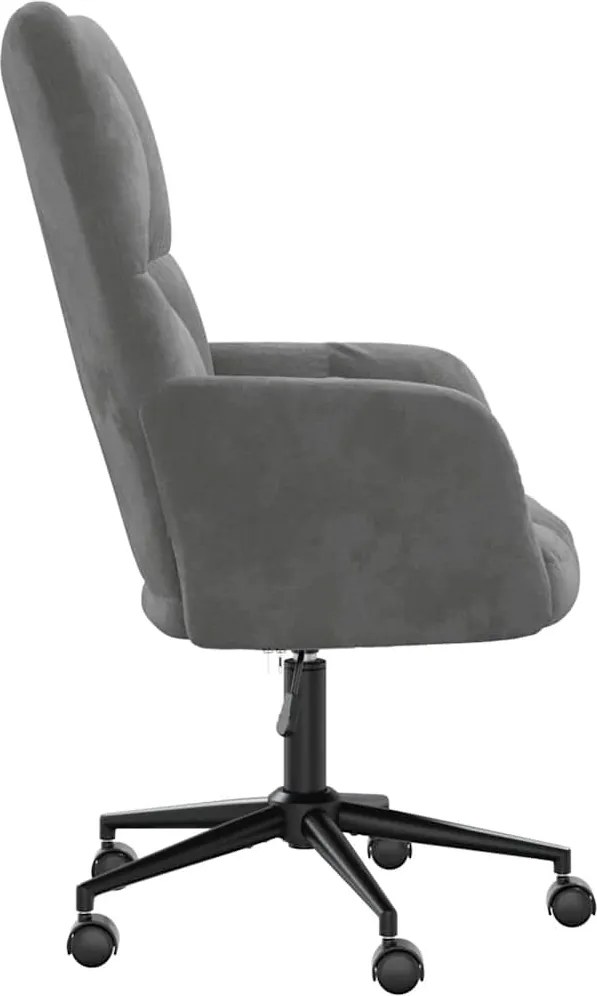 Relaxační křeslo tmavě šedé samet 328173