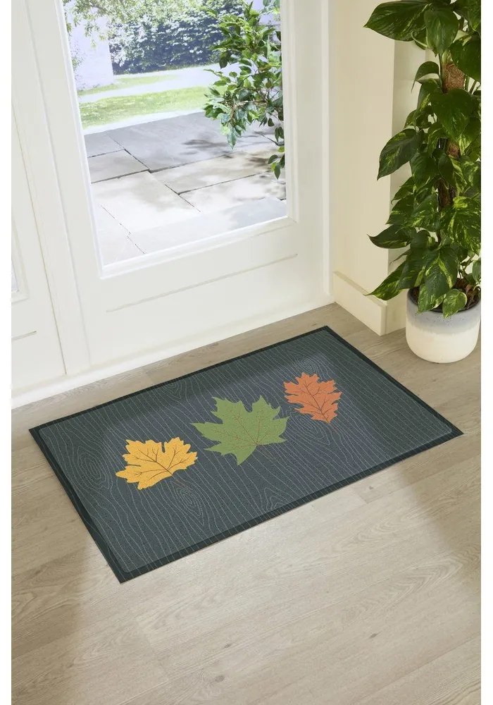 Rohožka 40x70 cm Autumn Leaves on Green – Artsy Doormats