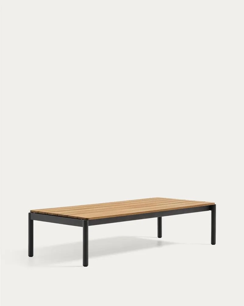 Zahradní konferenční stolek z teakového dřeva 63x149 cm Sorells – Kave Home