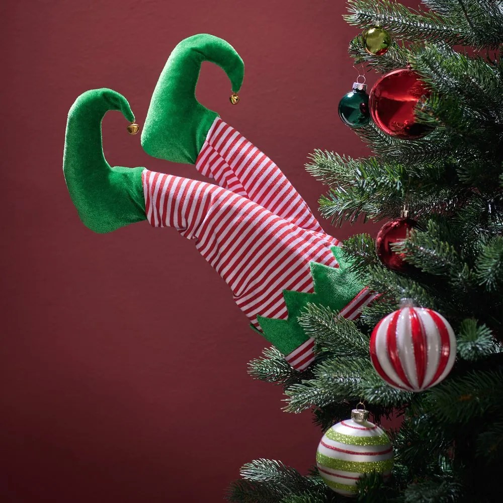 X-MAS Ozdoba nohy ve stromě elf 35 cm