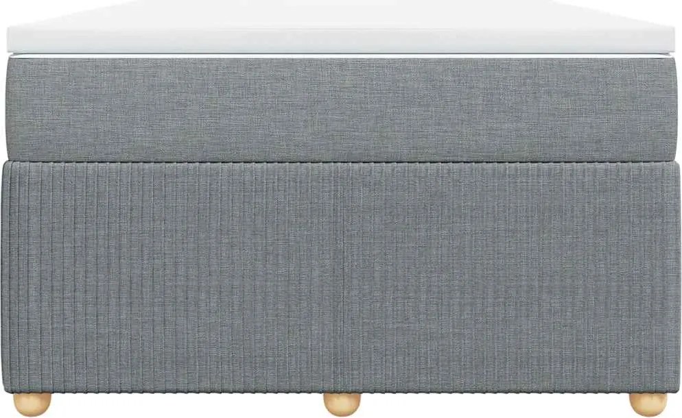Box spring postel s matrací světle šedá 120x190 cm textil 3285553