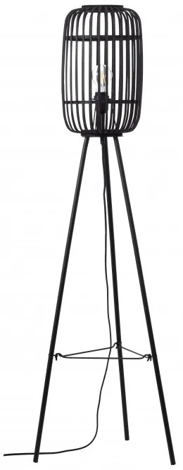 Brilliant 94977/76 Stojanová lampa WOODROW tmavý ratan