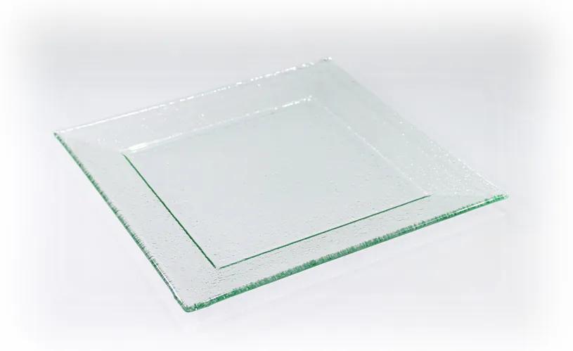 BDK-GLASS Servírovací tác MAXIM 25x25cm Barva: Extra čiré sklo