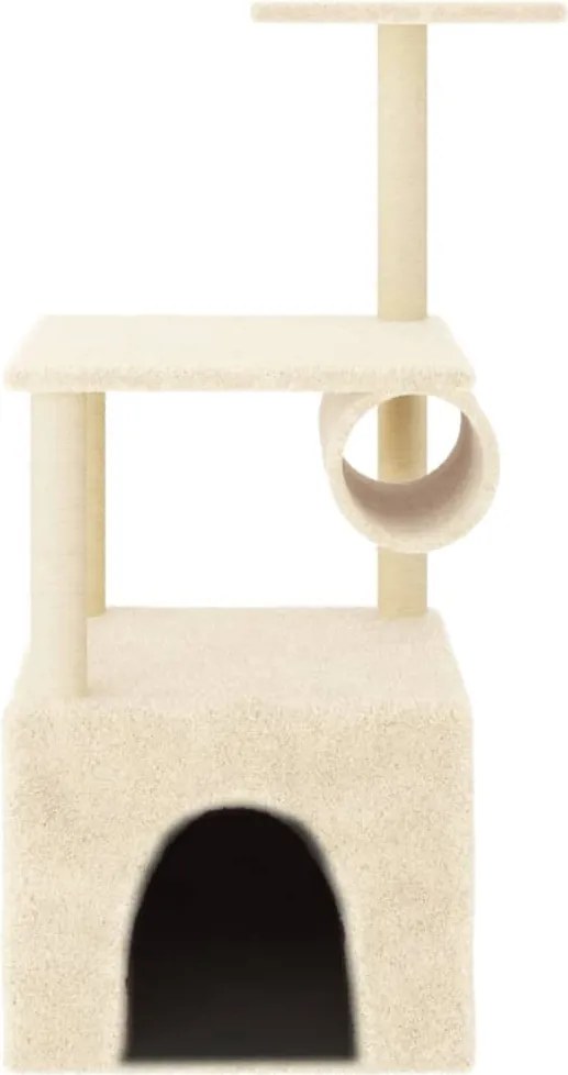 Škrabadlo pro kočky se sisalovými sloupky krémové 109,5 cm 172058