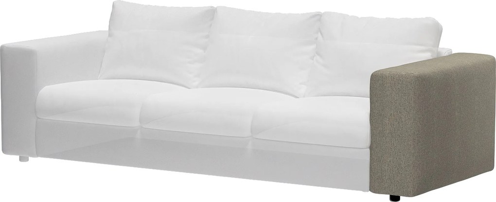 Potah na širokou područku Vimle barva béžová látka pletený vzor