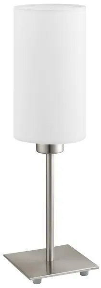 Eglo - LED  Stolní lampa TUNJA 1xE27/60W/230V 26,5 cm matný chrom/bílá
