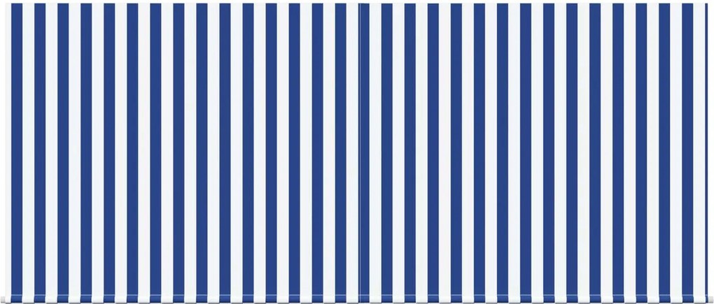Stahovací markýza Modrá a bílá 300 x 250 cm Polyester a hliník 3329914