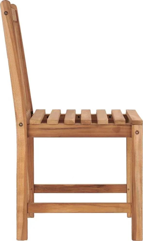 vidaXL Zahradní židle s poduškami 6 ks masivní teak [3073115] Barva: krémová