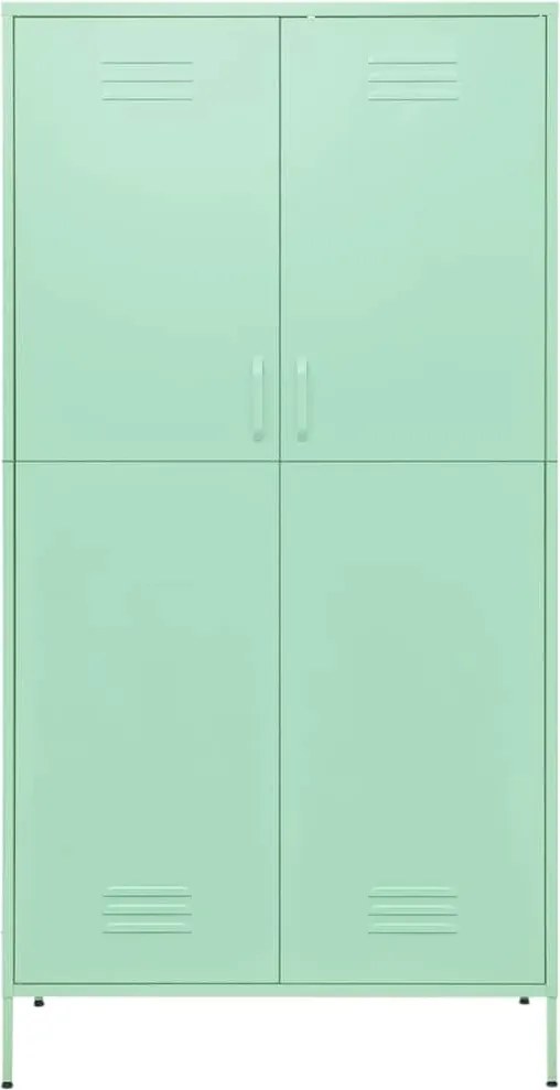 Šatní skříň mátová 90 x 50 x 180 cm ocel 336248