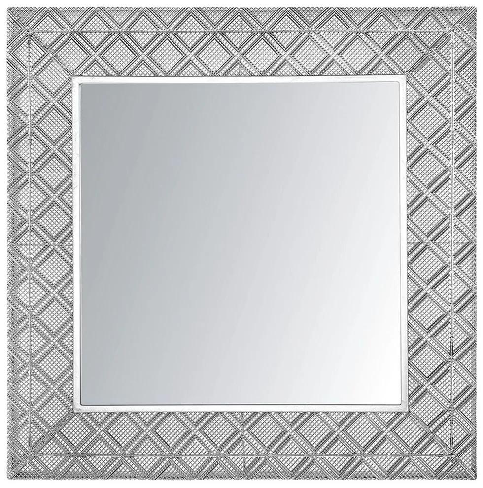 Nástěnné stříbrné zrcadlo 80 x 80 cm EVETTES Beliani