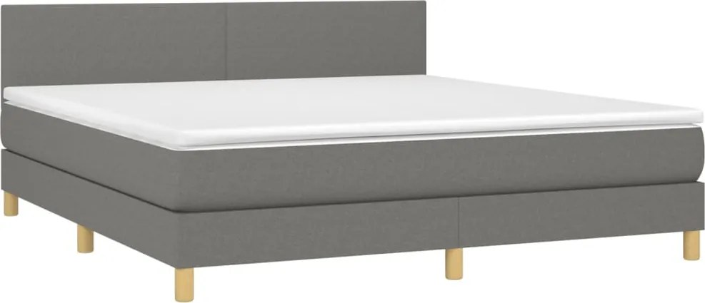 Box spring postel s matrací tmavě šedá 180x200 cm textil 3140474