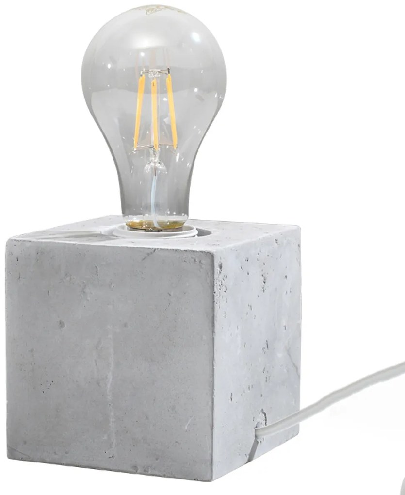 Stolní lampa Ariz, betonové tělo svítidla