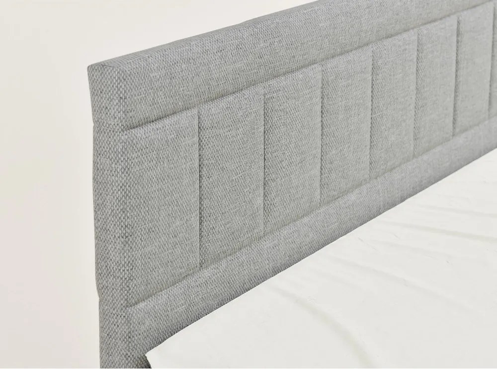 Šedá boxspring postel s úložným prostorem 200x200 cm Caya – Maison de Rêve