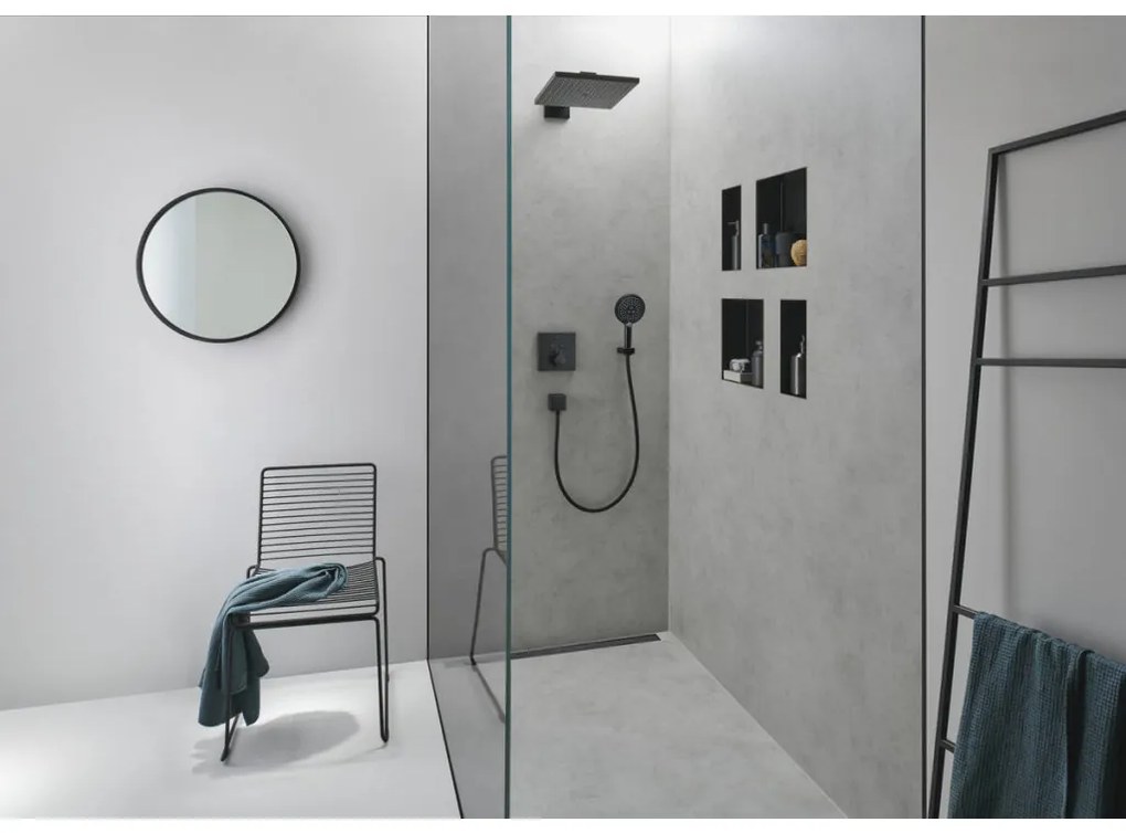 Hansgrohe RainDrain Match - Vrchní sada sprchového žlabu 855 mm, černá matná 56040670