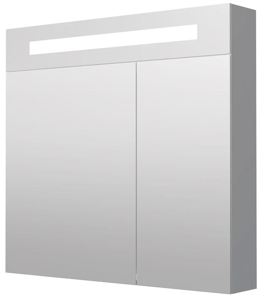 Intedoor R ZS 80 LED zrcadlová stěna 80x75cm RZS80LED Barva: 99 - Dub Thermo černohnědý