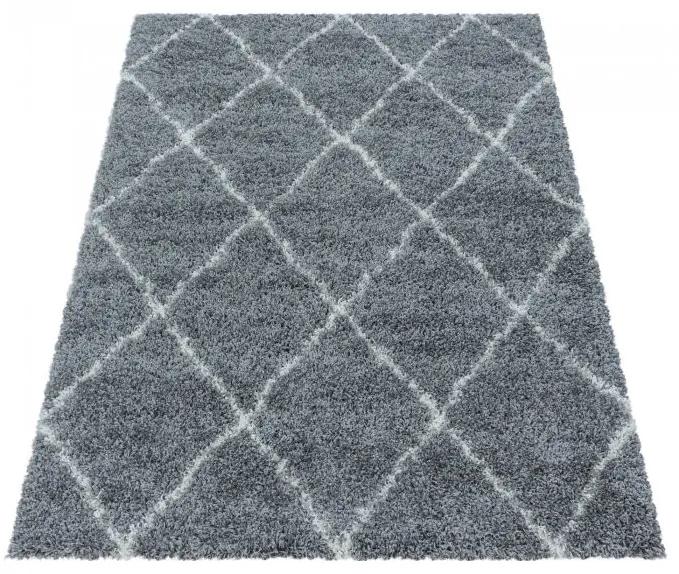 Vopi | Kusový koberec Alvor shaggy 3401 grey - Kruh průměr 120 cm