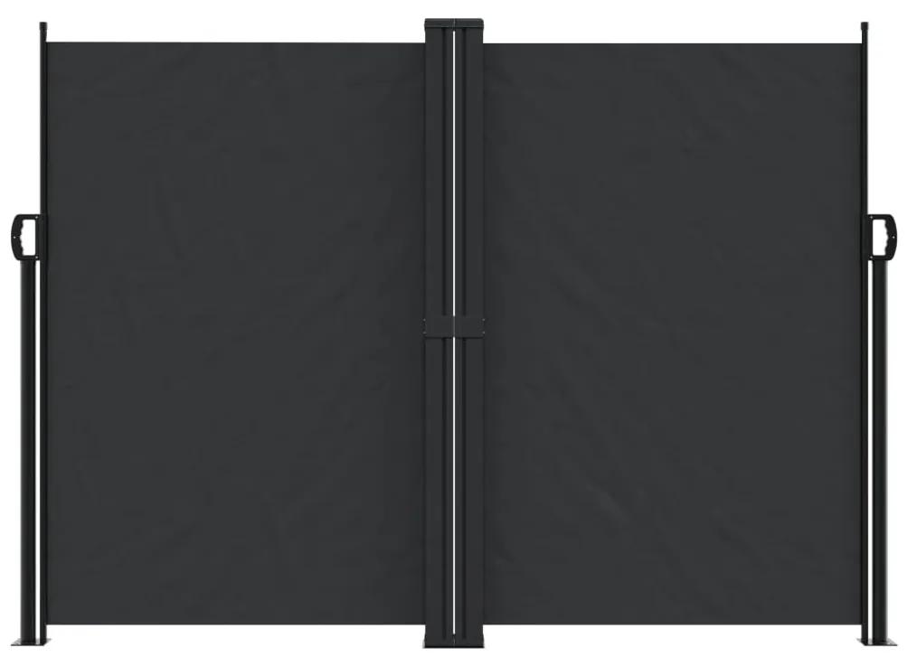 Zatahovací boční markýza černá 180 x 1 000 cm