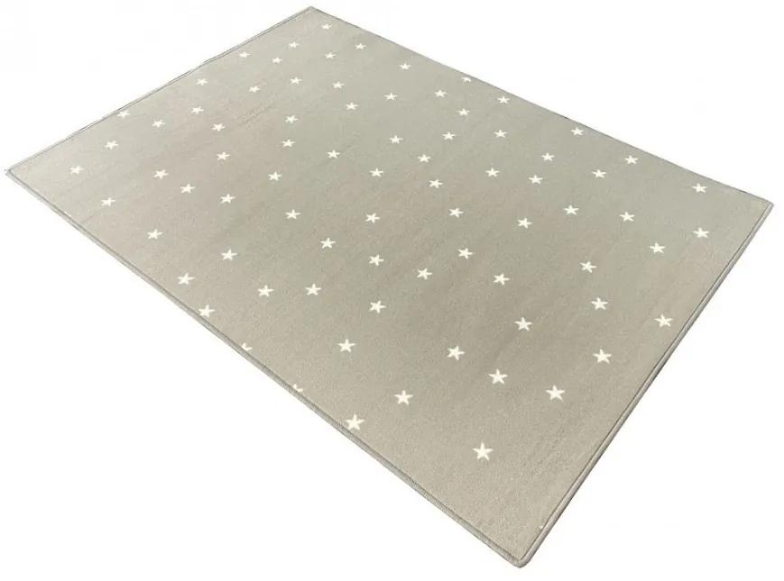 Dětský koberec Hvězdička šedá 1 m2 bez obšití