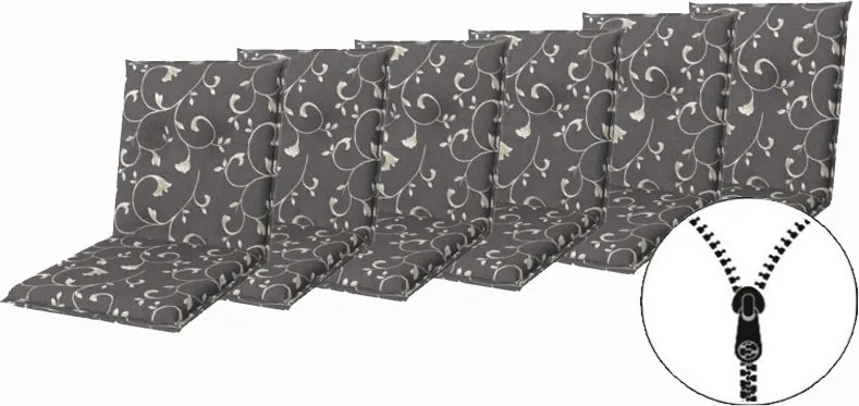 Doppler LIVING 2097 - set 6 ks polstrů na křeslo s nízkým opěradlem