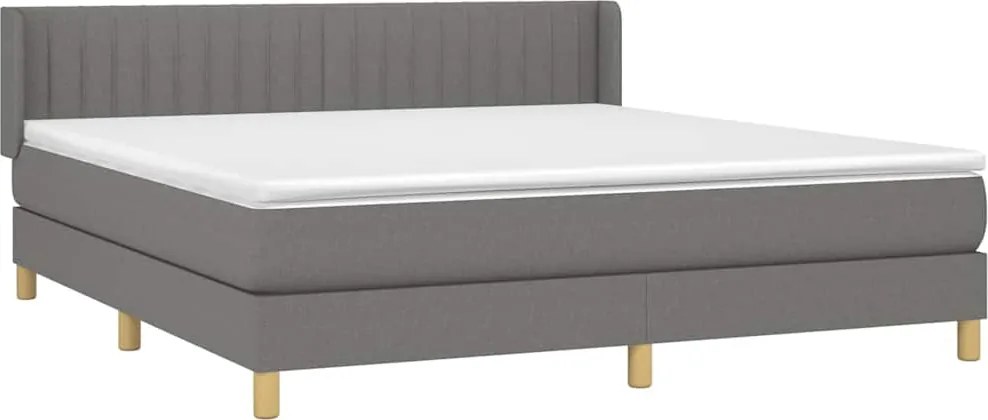 Box spring postel s matrací tmavě šedá 180x200 cm textil 3130450