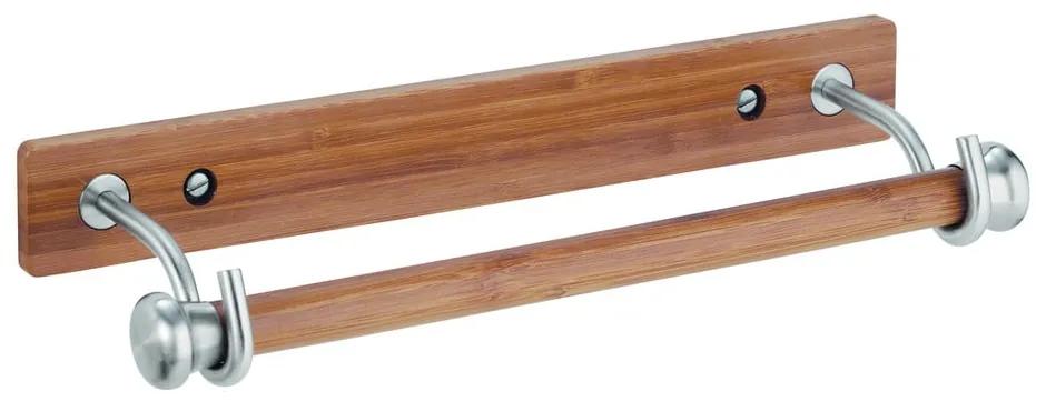 Držák na papírové utěrky z kovu a bambusu iDesign Formbu, 38,5 cm