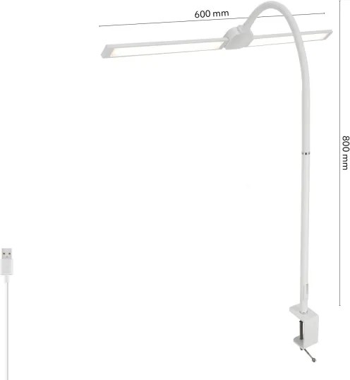 Brilagi - LED Stmívatelná stolní lampa USB VARIO LED/14W/5V 3000-6000K bílá