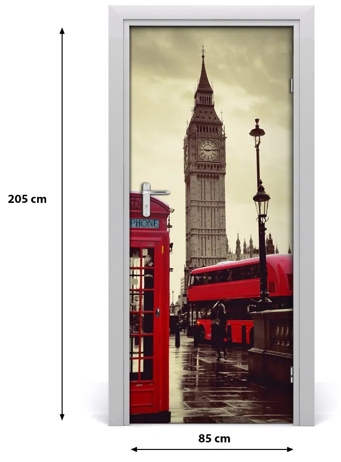 Fototapeta samolepící na dveře Big Ben Londýn 85x205 cm